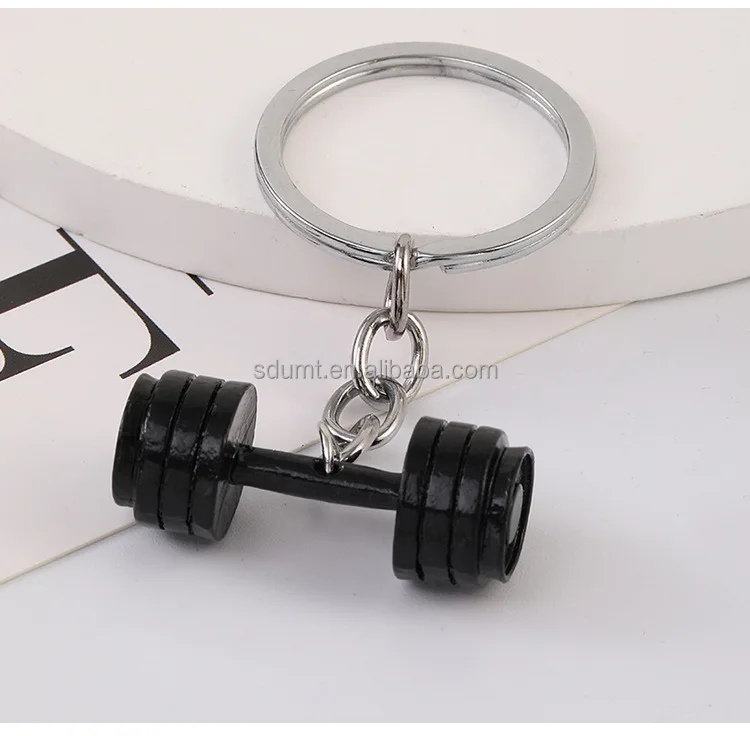 Metal Fitness Dumbbell Keychain Fashion Sports Key Chain - Buy Key ...