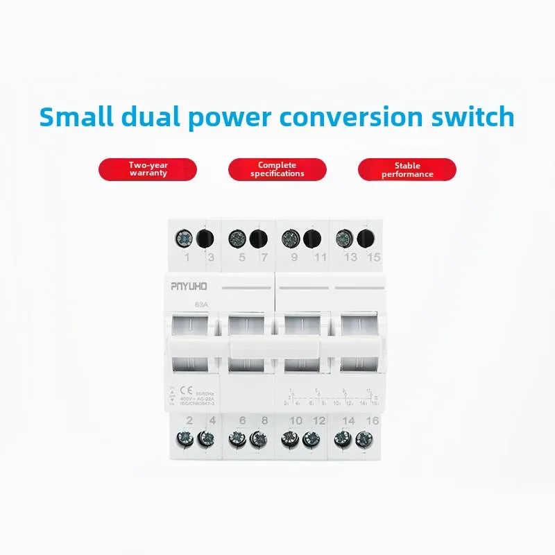 2P 40A 63A MTS Dual Power Manual Conversion Interlock Circuit Breaker ...