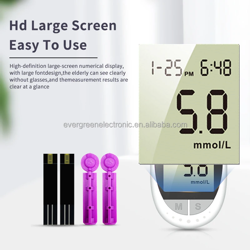 6ml auto coding blood glucose meter glucometer with strips glucometer ...