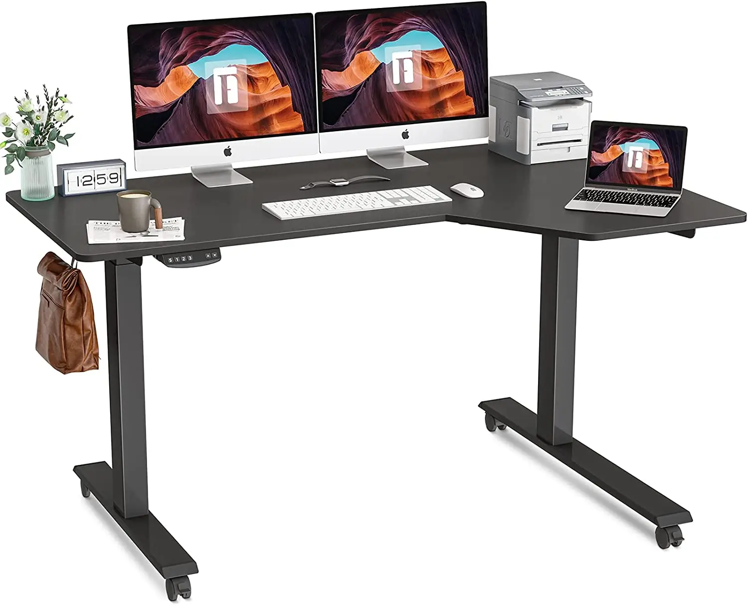 L 자형 전기 스탠딩 데스크 55 인치 전기 높이 조절 스탠드 업 자동 책상 리프트 메커니즘 Buy 자동 리프팅 책상전기 책상 리프트 메커니즘전기 높이 조절 테이블