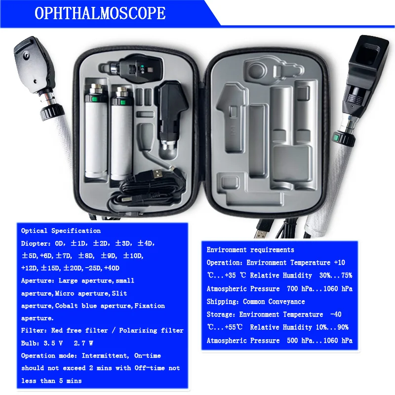 Professional Two Handles Ophthalmic Optical Retinoscope Optometry ...