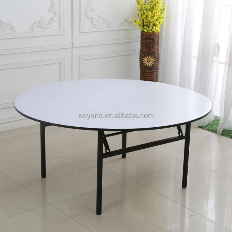 180cm Round Table Pvc Banquet Folding Table For Wedding Dining Hall ...