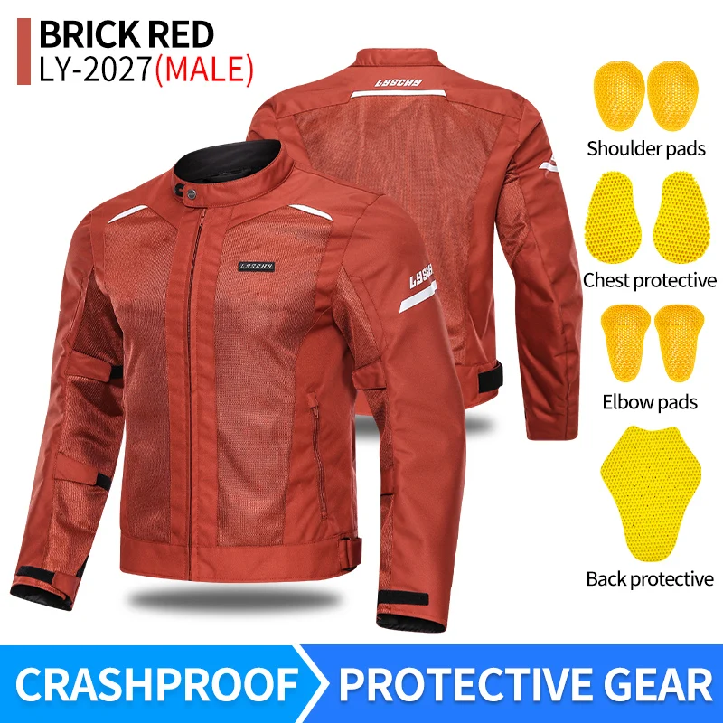 Lyschy Motorcycle Riding Suit Summer Mesh Men Anti-fall Breathable ...