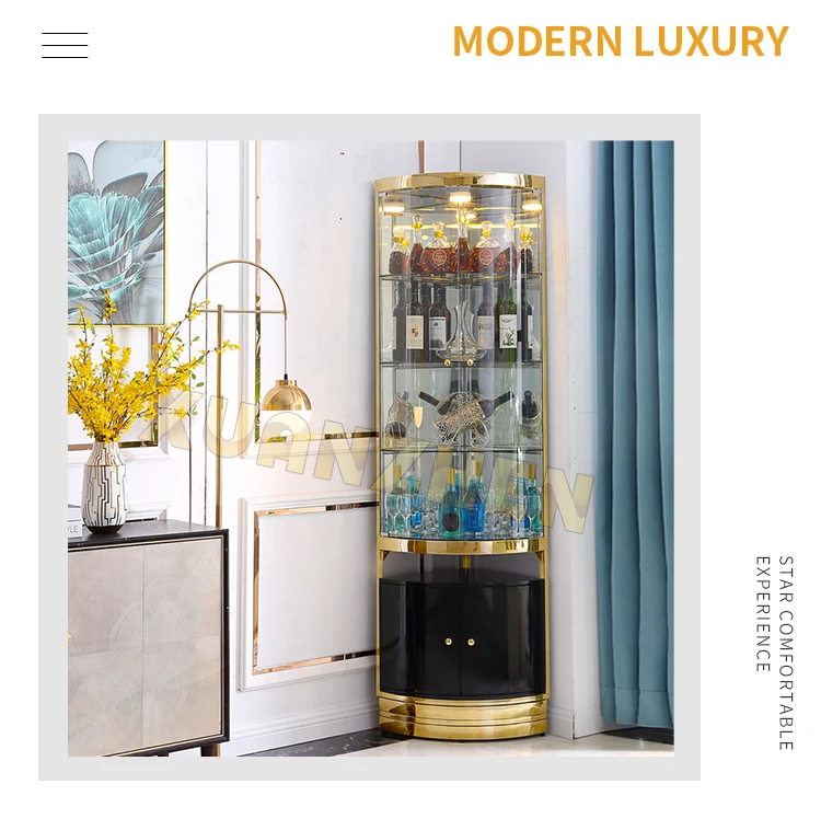 Luxury Wine Storage - Stainless Steel Display Cabinet