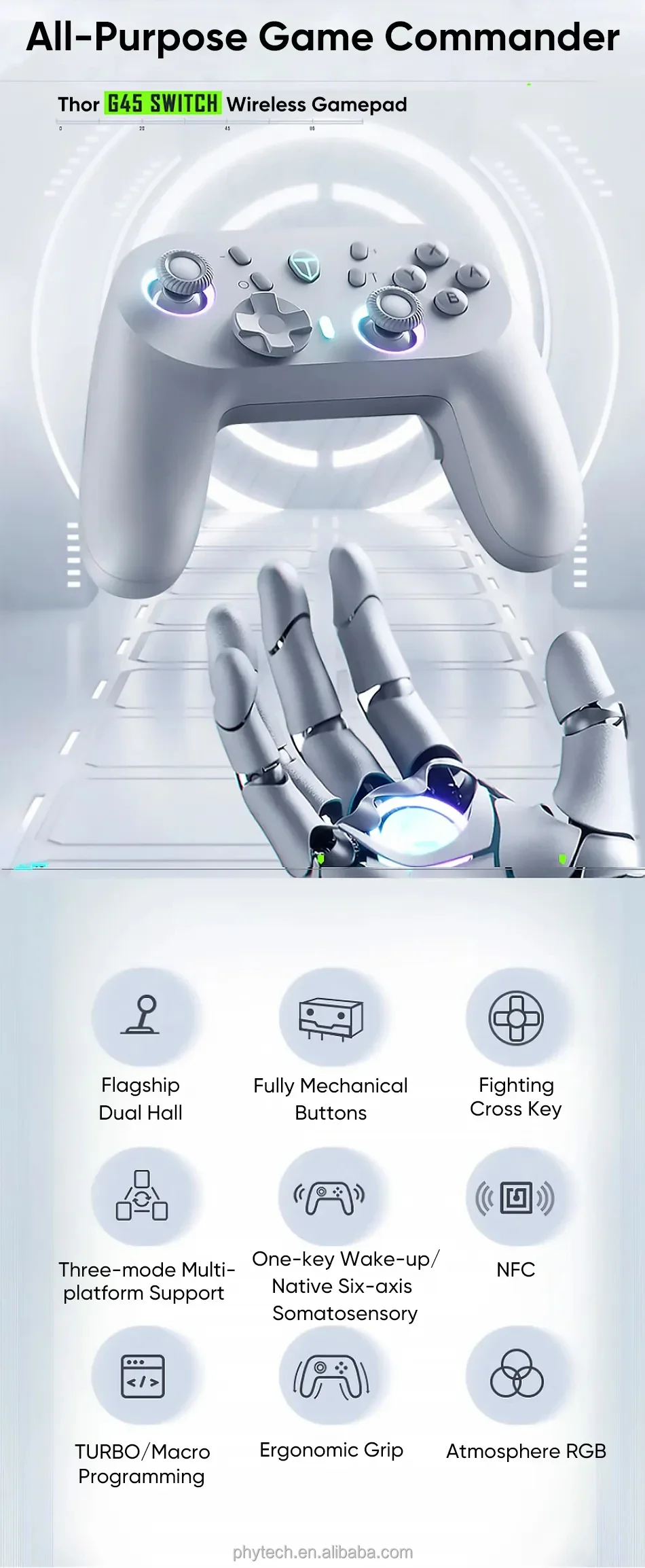 Thunderobot G45 Pro Game Joystick Wireless Game Manette Gamepad ...