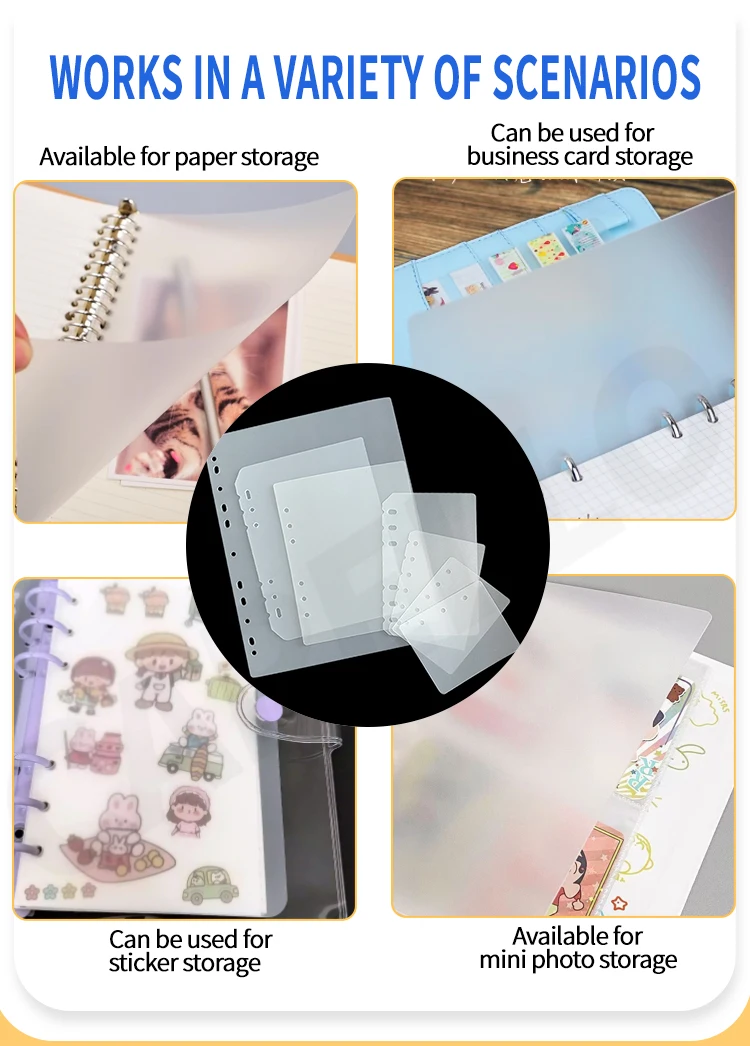 Transparent Plastic 11-Hole A4 Divider, Minimalist Planner Board, Matte ...