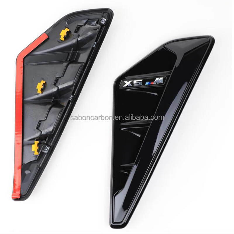 For Bmw G05 X5 F95 X5m 2019-21 Competition Style Abs Piano Black Fender ...
