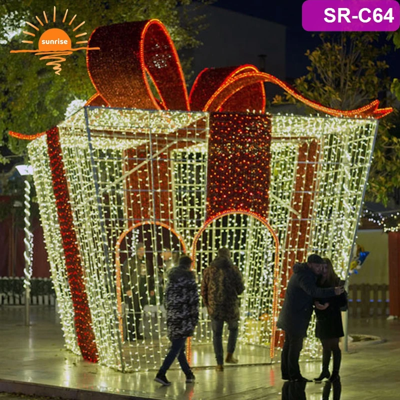 Commerical Outdoor Christmas Large Decorative Walk Through Colorful Led ...