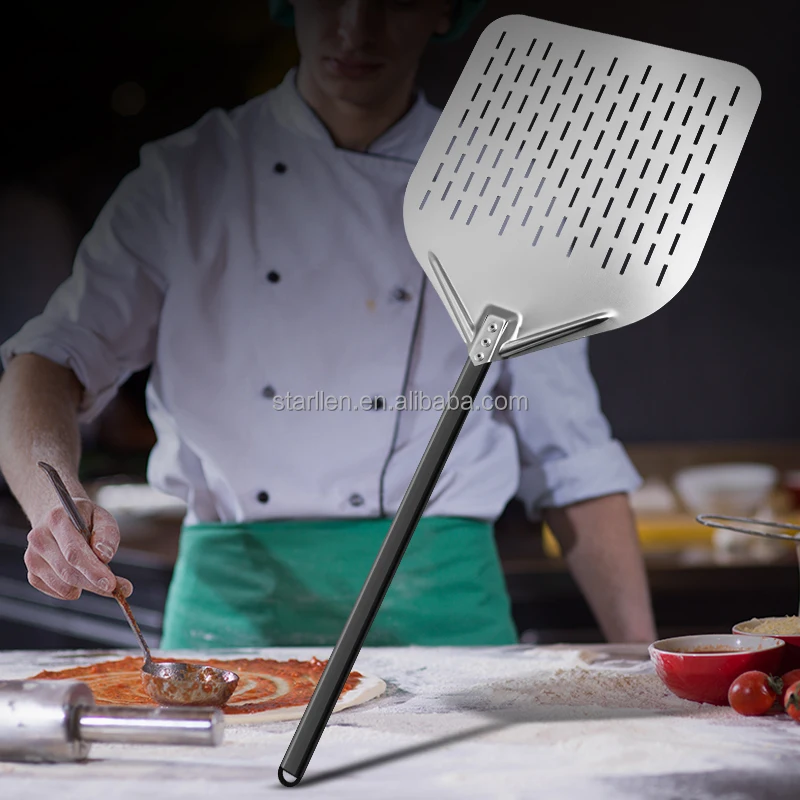Aluminum Pizza Paddle with Extended Handle - Perfect for Baking