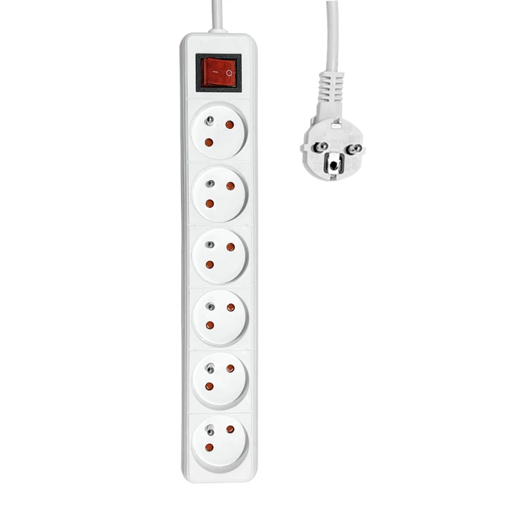 Power Strip French 6 Way Outlets Surge Protection Extension Power ...