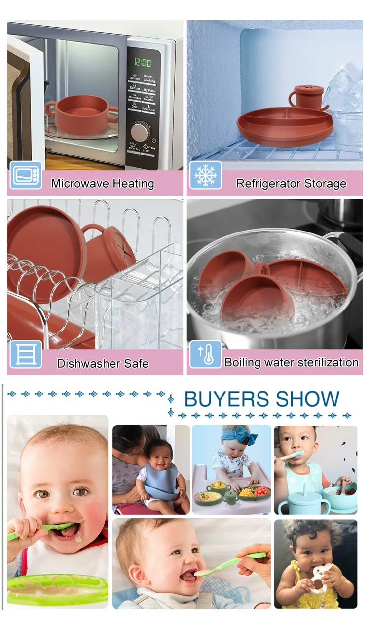 Factory Top Supplier Kids Dining Food Safe Kid Feed Set Suction Plate ...