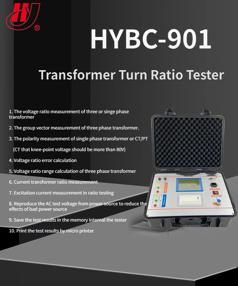 Transformer TTR Meter Turn Ratio Tester HYBC-901 - Accurate & Reliable