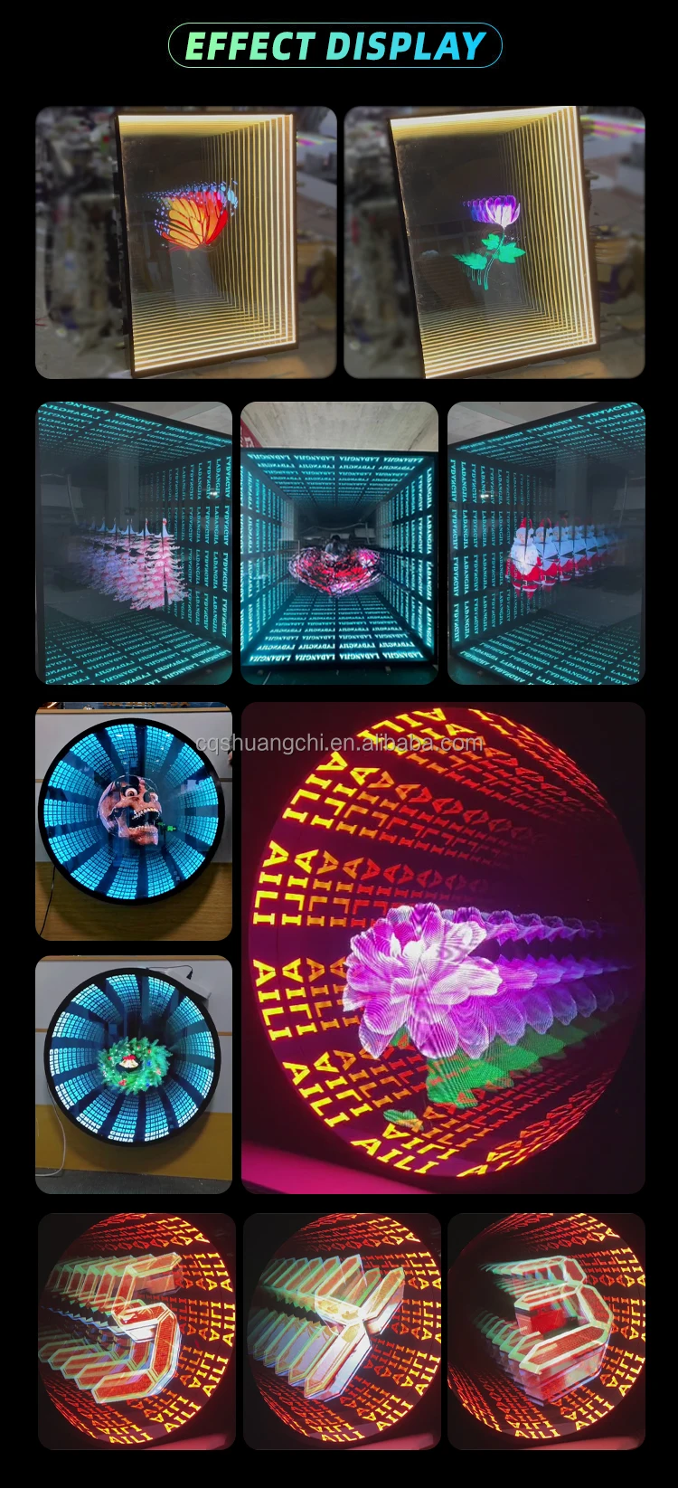 3d Hologram Projector Infinity Mirror Neon Abyss Mirror Sheet - Buy 3d ...