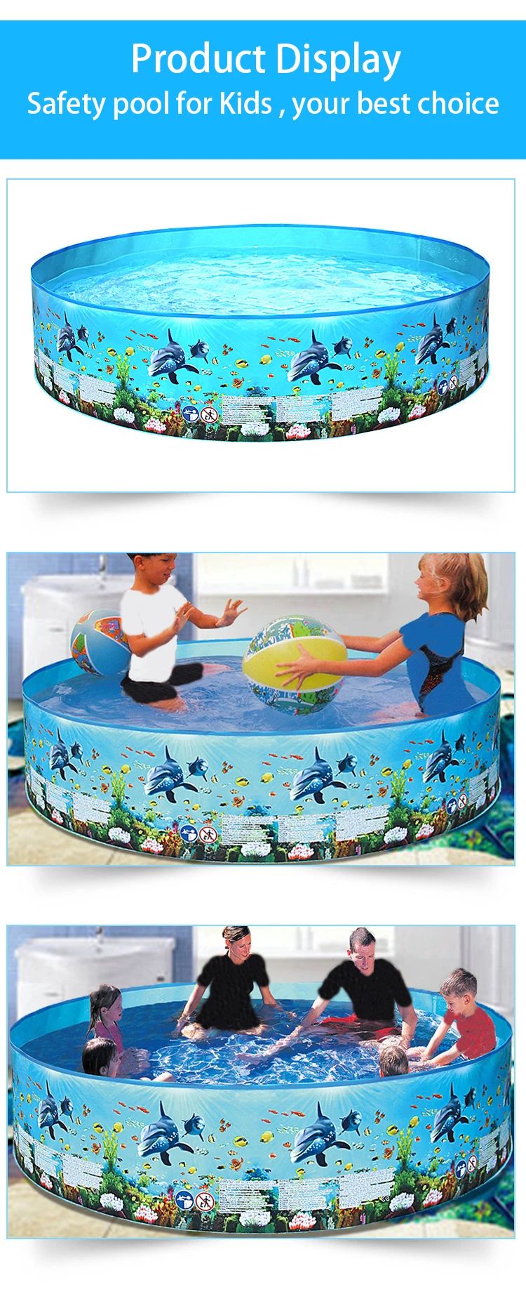 Infinity Sun Hard Plastic Swimming Pool High-strength Children Pvc ...