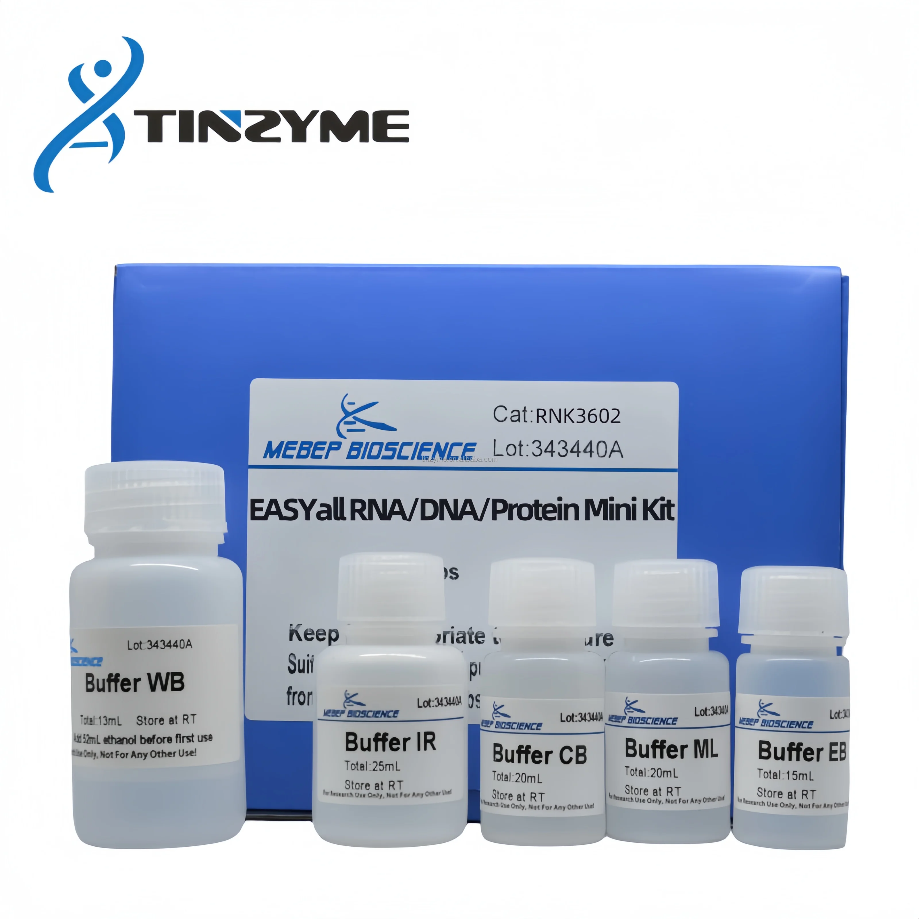Tinzyme EASYall RNA/DNA/Protein Mini Kit Rapid Extraction and Isolation of Genomic DNA, Total ...