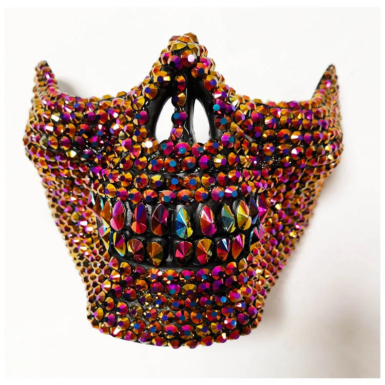 Rhinestone Skull Diamond Mask Scary Halloween Mask - Buy Party Diamond ...