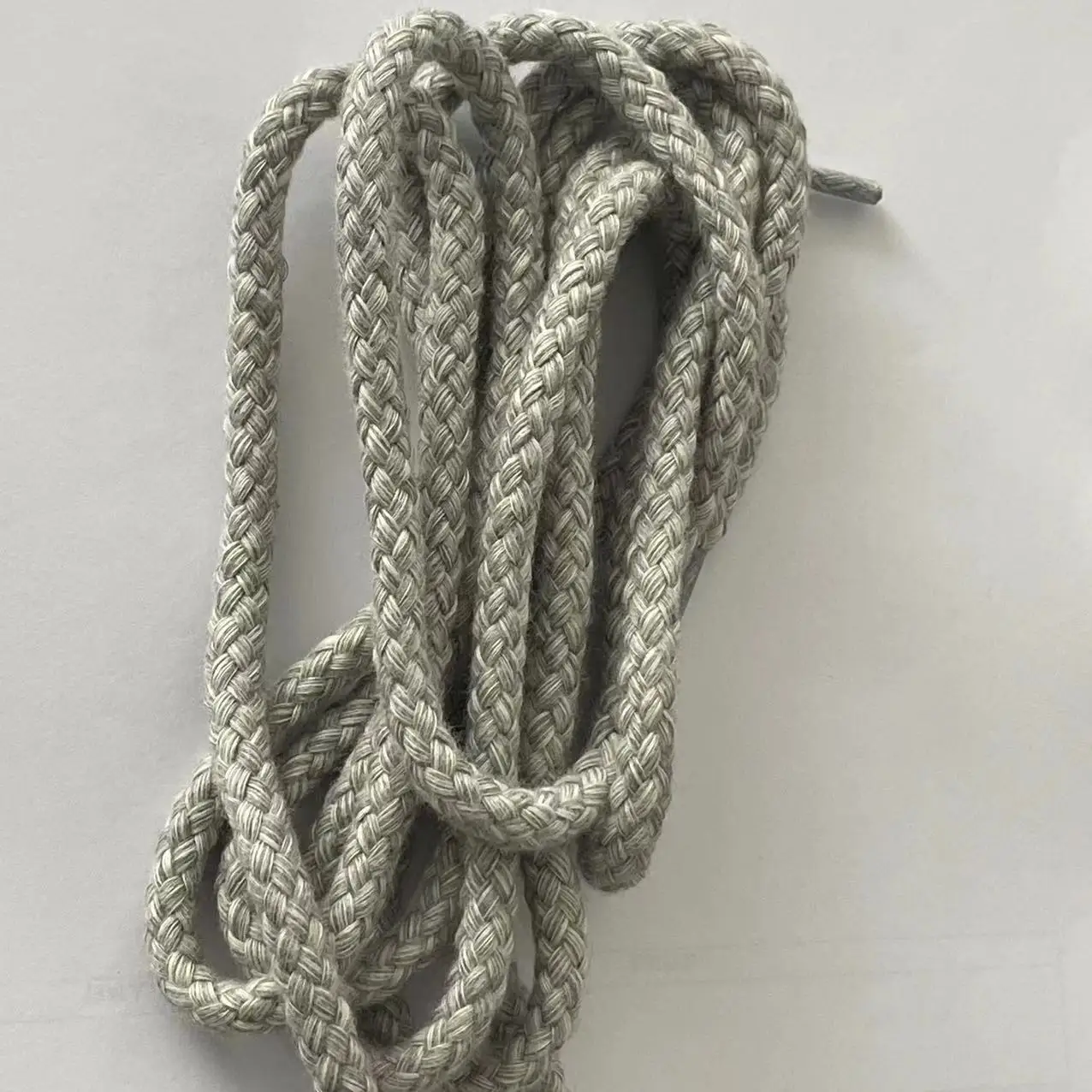 Wholesale Custom 8mm Plain Color Round Cotton Braid Shoelaces Rope Shoe ...