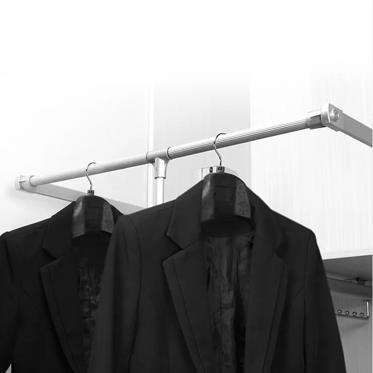 Extendable Wardrobe Pull Down Clothes Rack,Soft Closing Auto Back Cloth ...