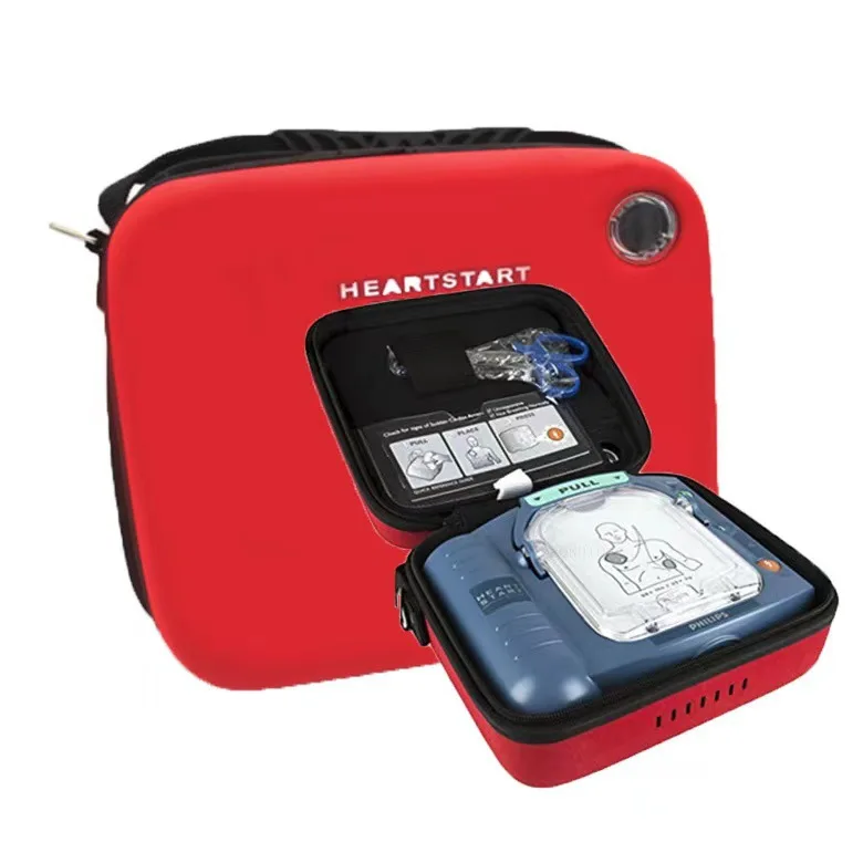 waterproof leather fabric defibrillators EVA storage box AED carrying ...