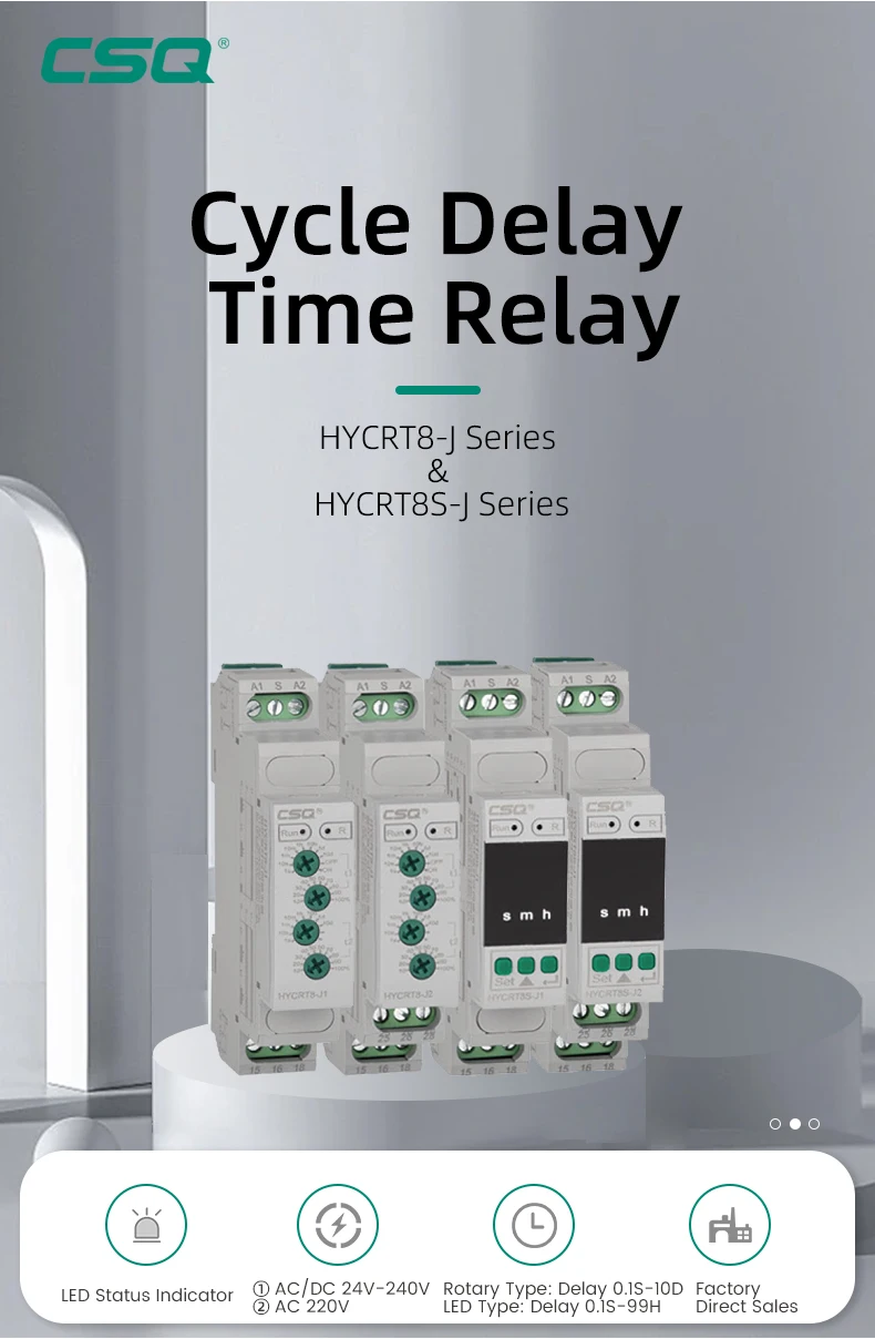 CSQ HYCRT8-J1 Cycle Delay Time Relay - AC24-240V Timer
