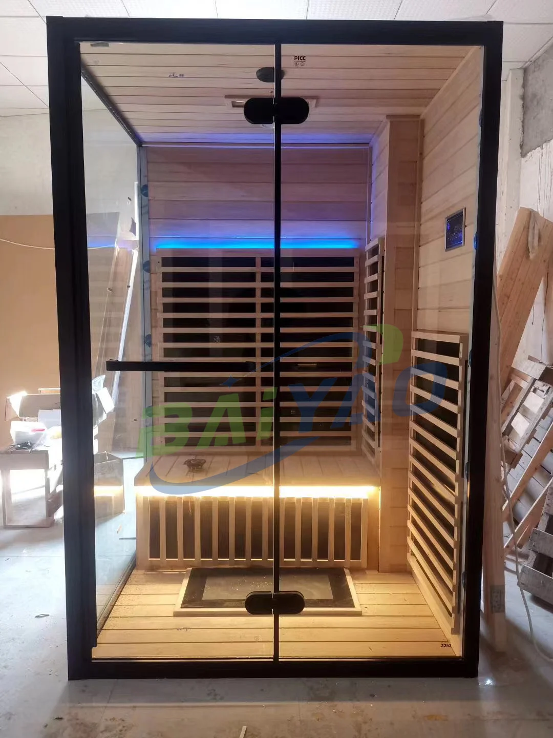 Baiyao New Customized Size Modern Sauna Rooms Solid Wood Red Cedar ...