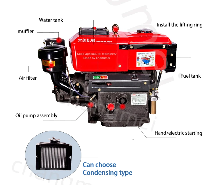 20 Hp Air-Cooled Diesel Engine for Marine and Industrial Use