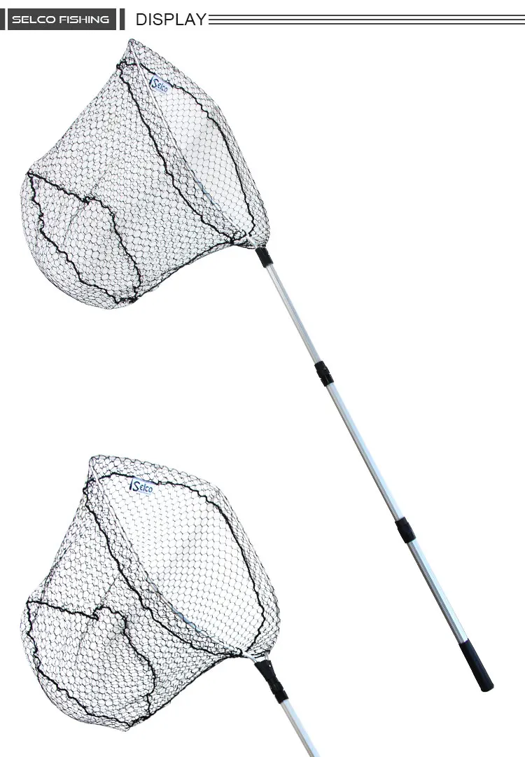 Selco Multifilament Hand Net Telescoping Pole Foldable Aluminum Handle ...