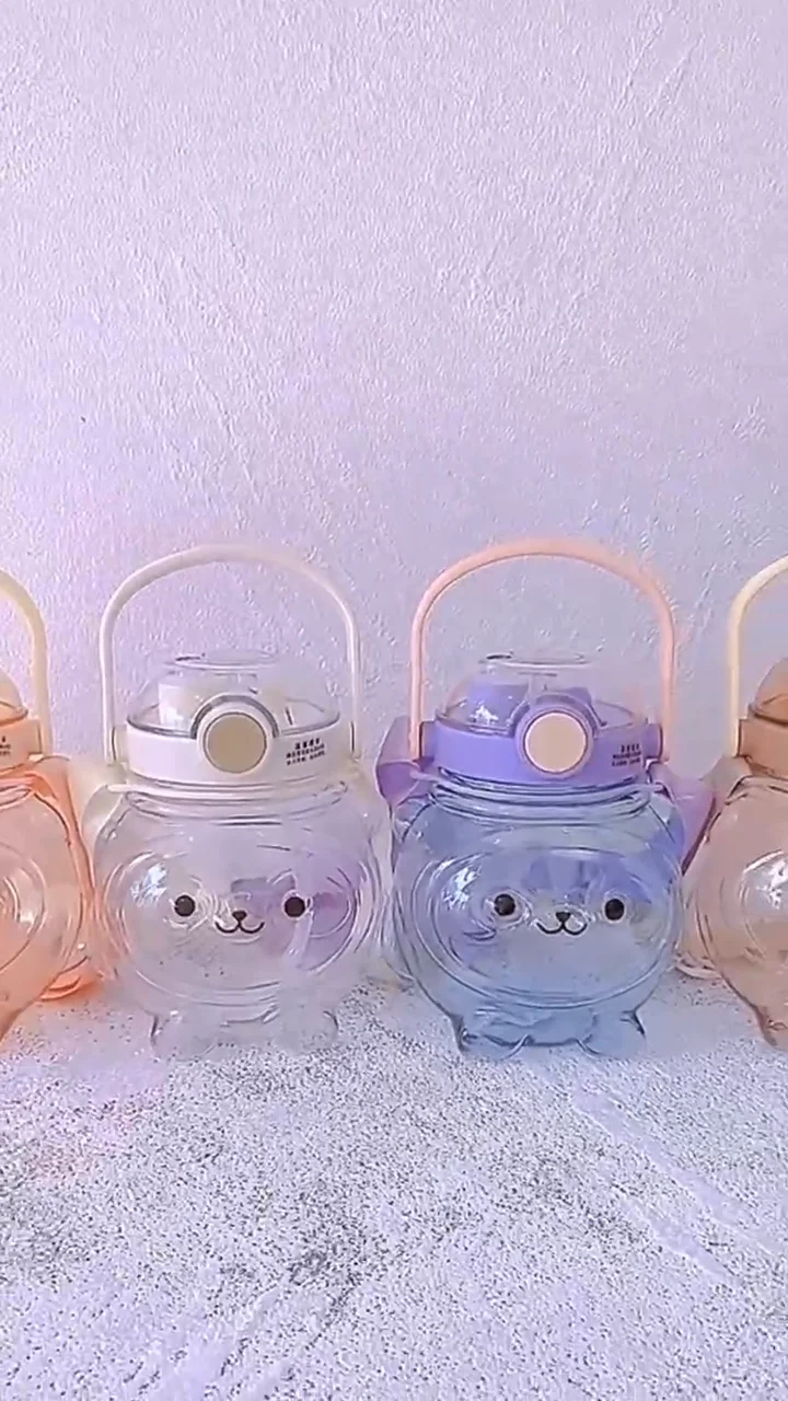 1000ml Large Capacity Outdoor Big Belly Bear Cartoon Cup Children's ...