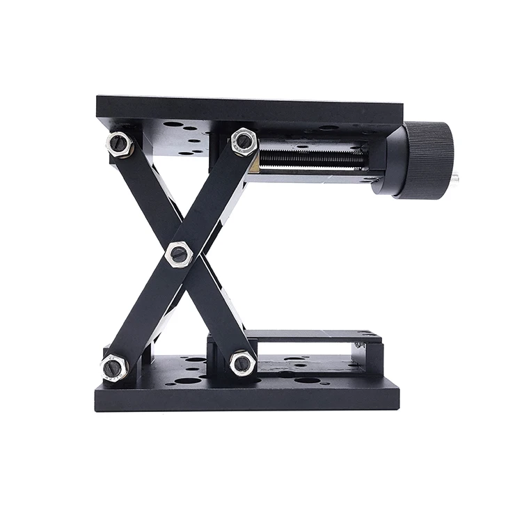 Manual Vertical Positioning Stage Scissor Lifting Support Double Guide ...