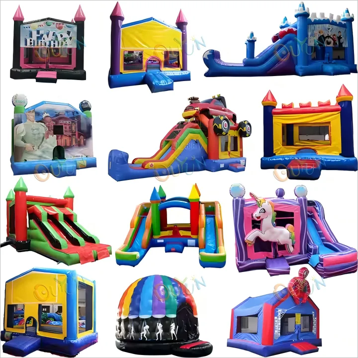 Custom Portable PVC Kids Inflatable Bouncer Castle With Slide ...