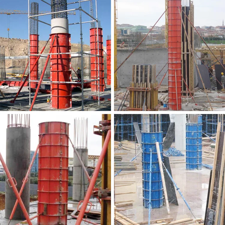 Steel Frame Concrete Column Circle Column Concrete Mould for ...