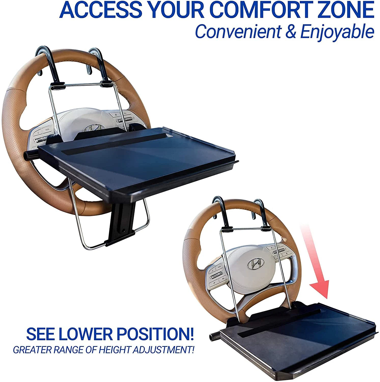 Portable Multi-Functional Car Laptop Tray – Steering Wheel Desk for ...