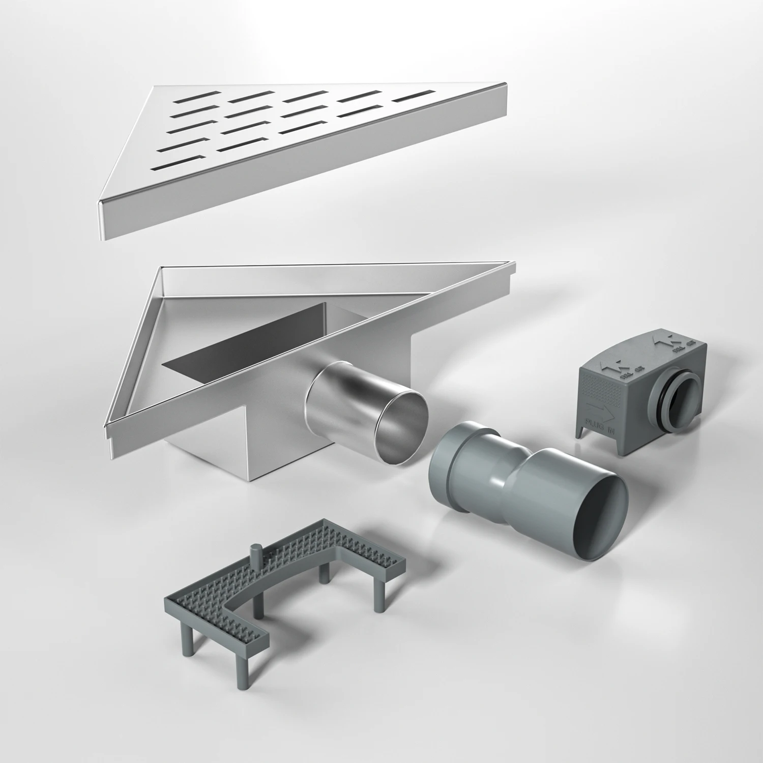 Attractive Design Stainless Steel Triangle Shower Drain Floor Drain ...