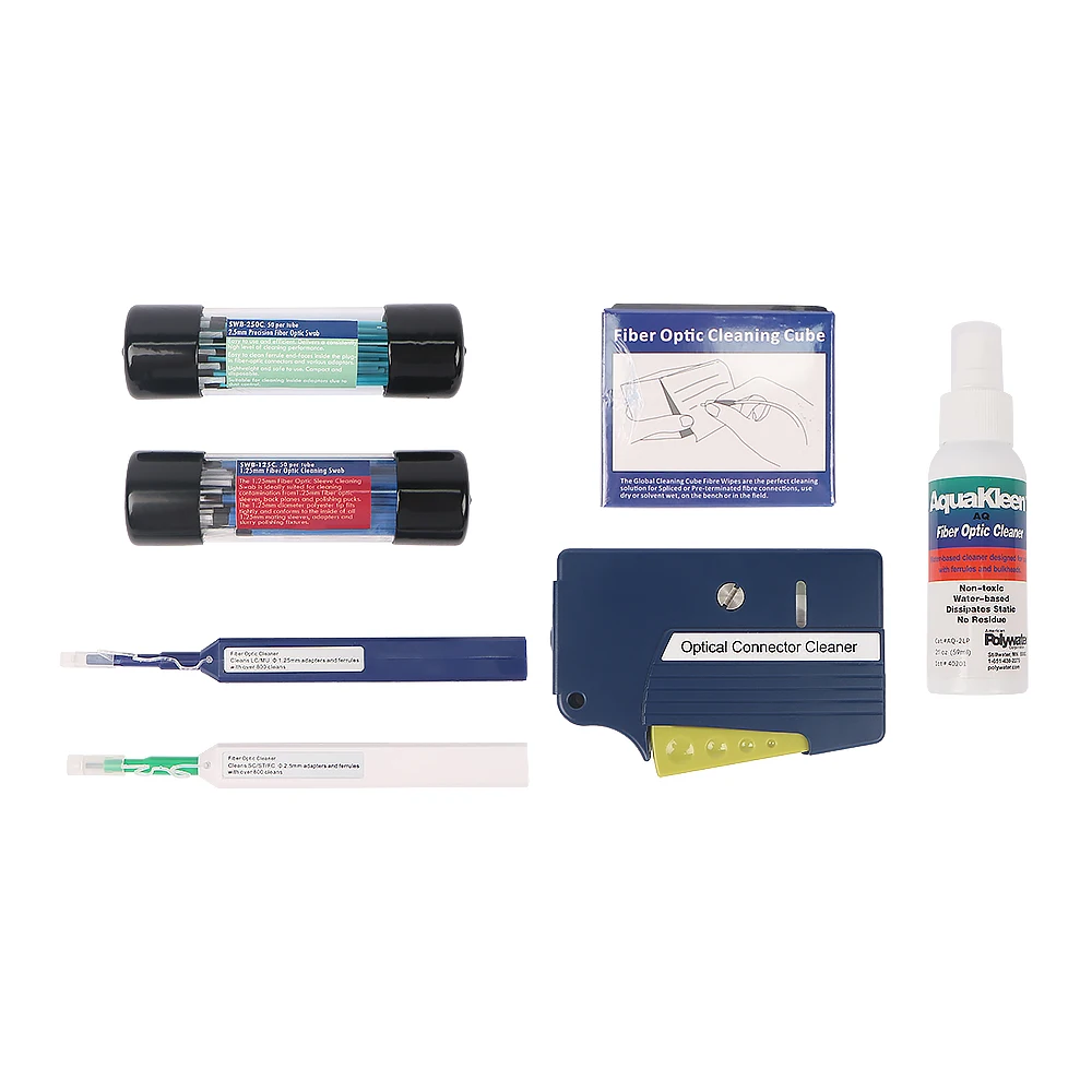 Fcst210118 Compact Fiber Optic Cleaning Kit Including One-click Cleaner ...