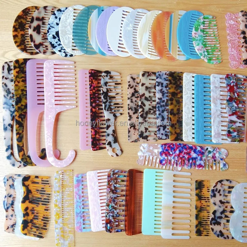 HONEY Custom Designs Colors Logo 4mm Thickness Cellulose Acetate Afro ...