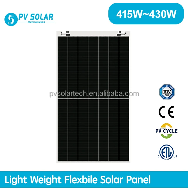 Flexible Solar Panels 400w 420w 430w 440w Light Weight Solar Panel ...