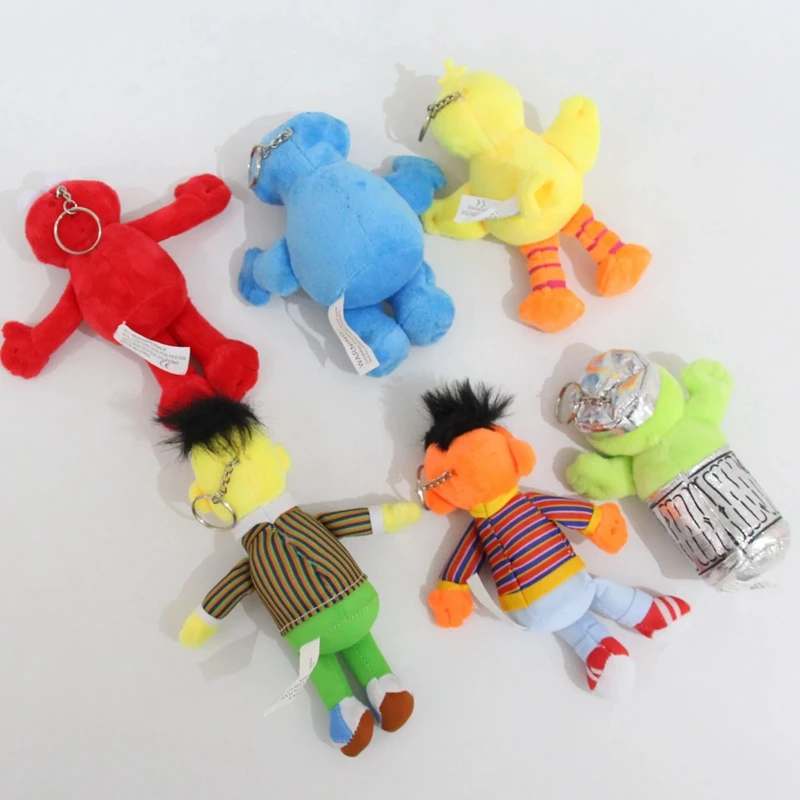 17cm High-quality Mini Sesame Street Elmo Plush Toy Children's Keychain ...