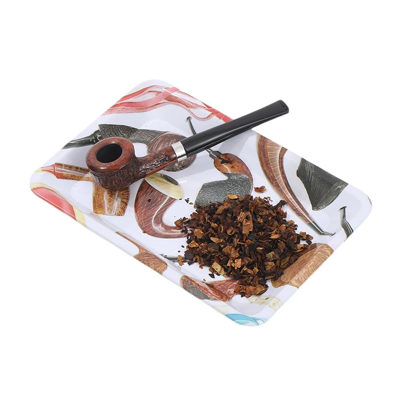 Portable Rolling Tray Metal Cigarette Container Tray Smoking Tobacco ...