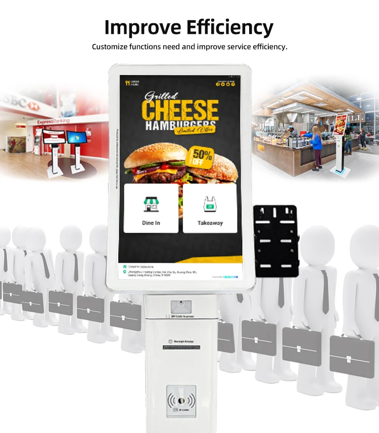 Electronic Queue Management System Self Service Kiosk for Bank Queue ...