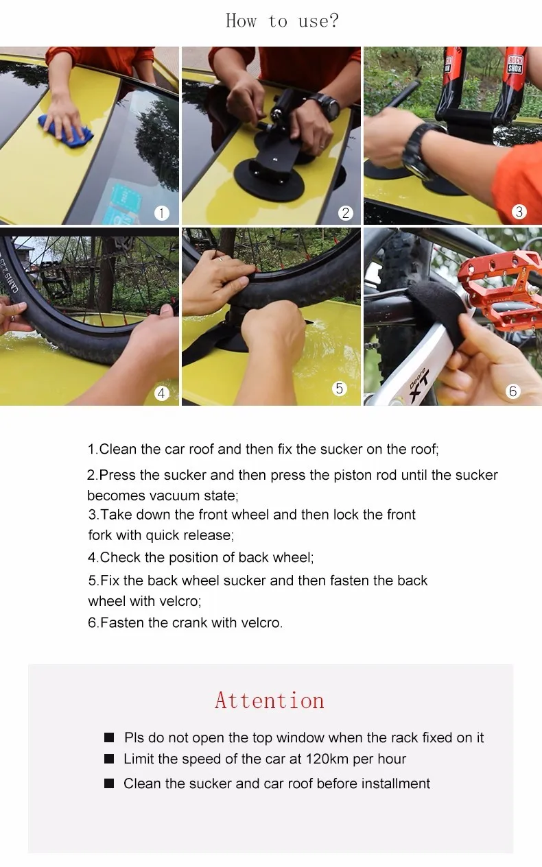 ROCKBROS Bike Mount Suction Cups - Secure & Easy Bike Racks