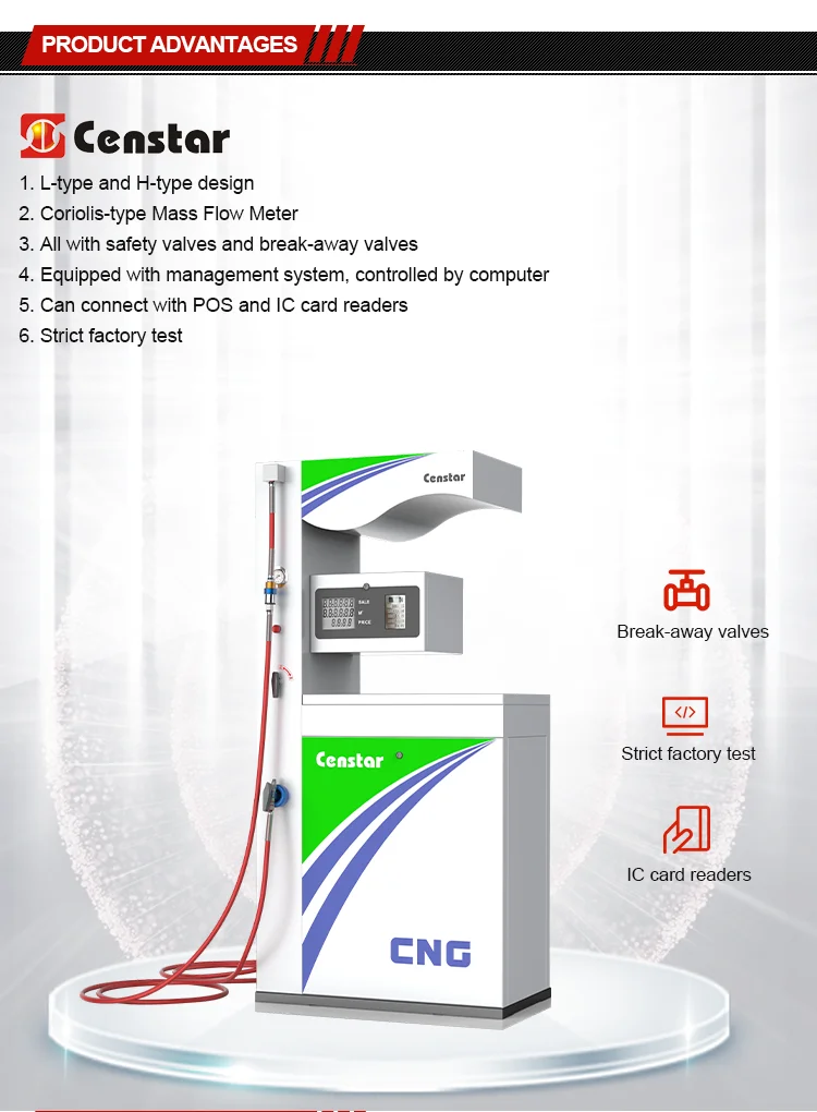 Natural Cng Gas Dispenser Filling Stations With Non-contact Ic Card ...