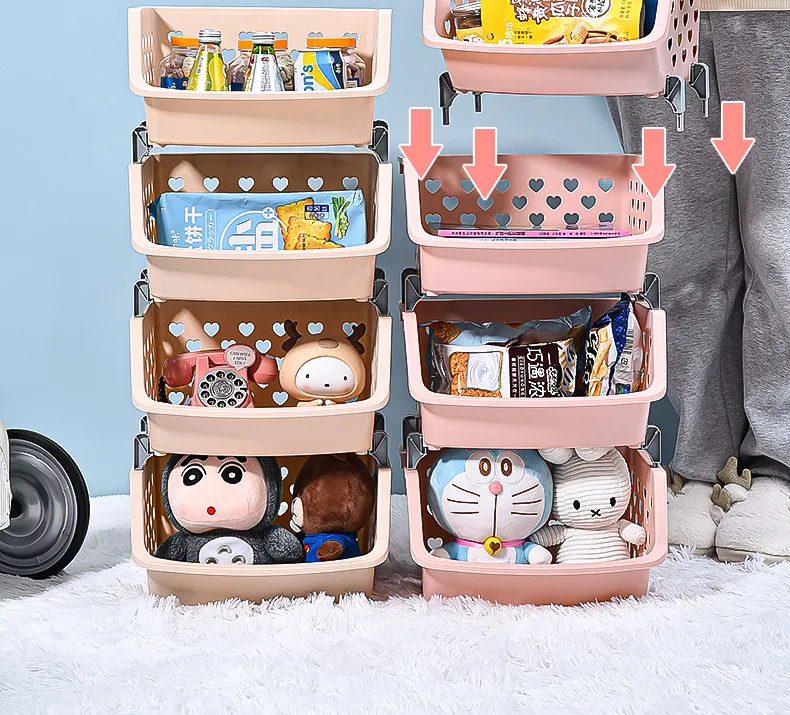 Creative Durable Stackable Hollow Storage Basket Hollow Fruit Vegetable ...