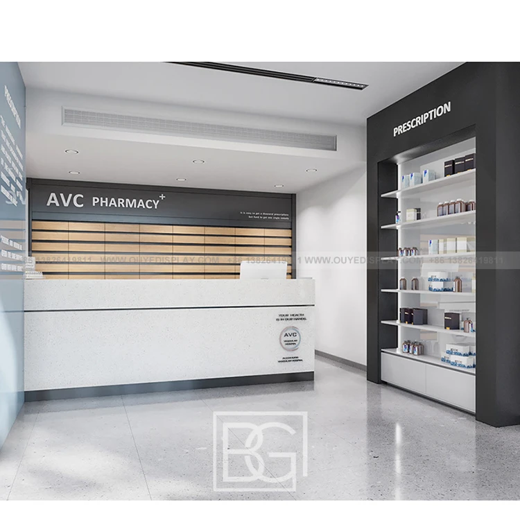 Shop Interior Design Retail Pharmacy Display Showcase Luxury Design ...