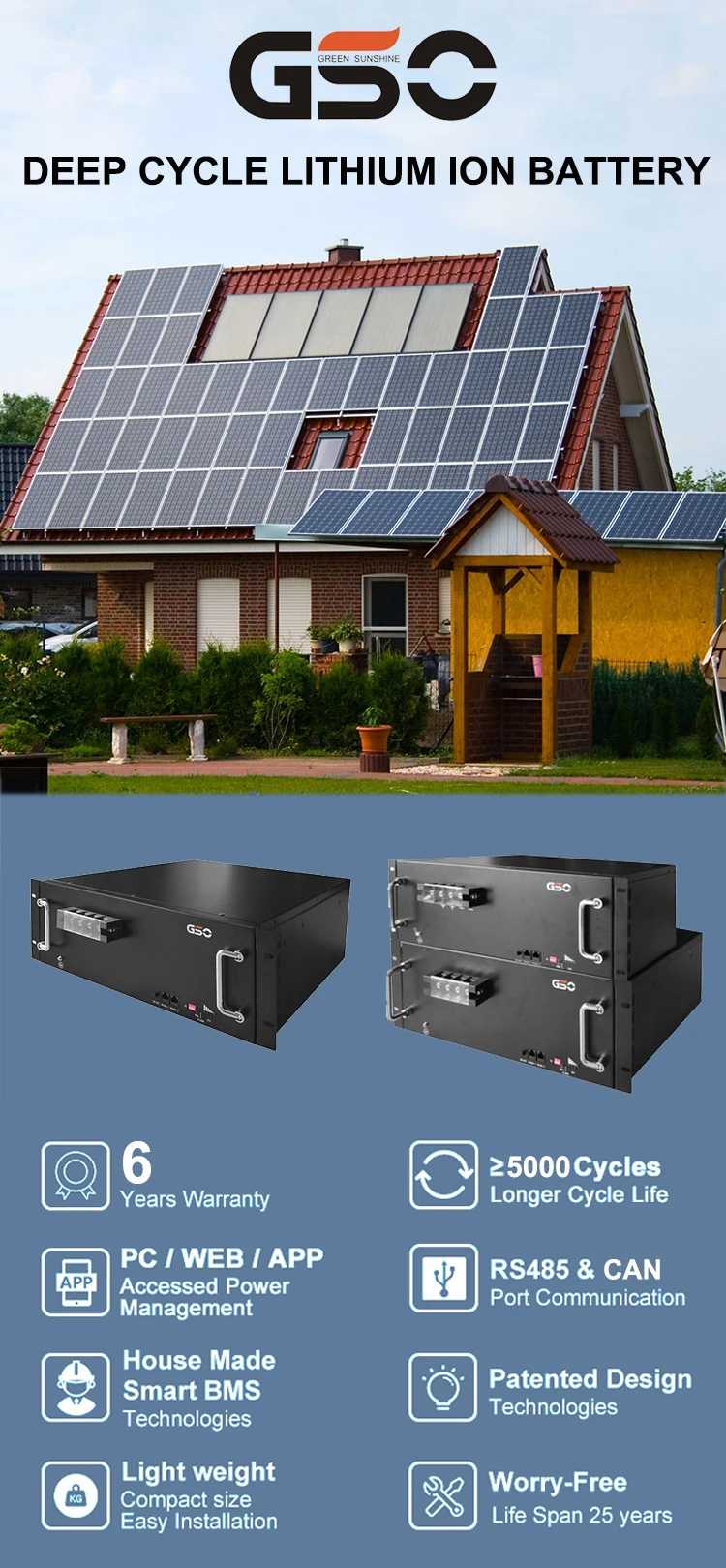 5KW Rack Batteries 48V 300Ah Rack Server Rack 15KWh Lifepo4 Pack ...