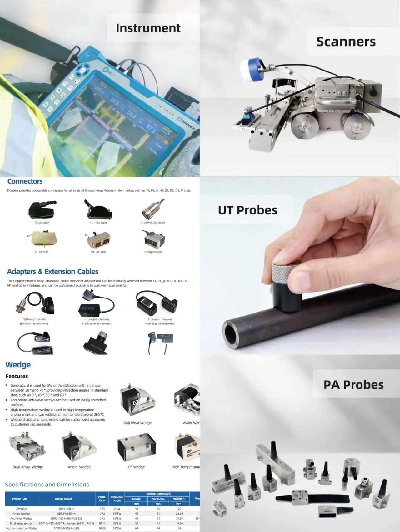 Doppler Ultrasonic Probes for NDT Testing - a-Class Quality