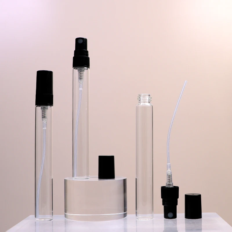 Custom 10ml Black Cap Plastic Perfume Glass Bottle Fragrance Sample ...