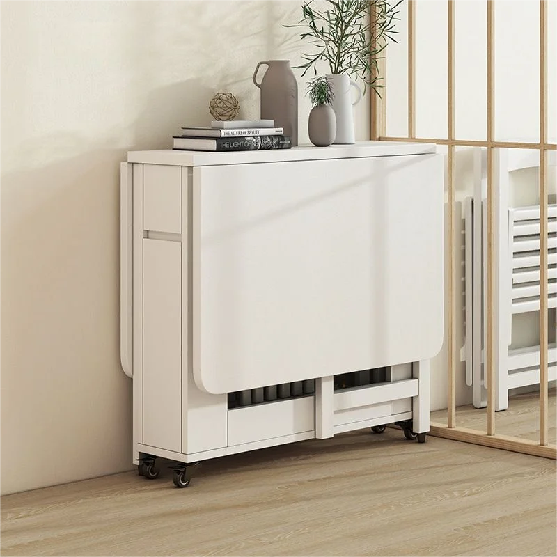 Folding Dining Table, Space Saving Furniture with Drawer and Cabinet ...