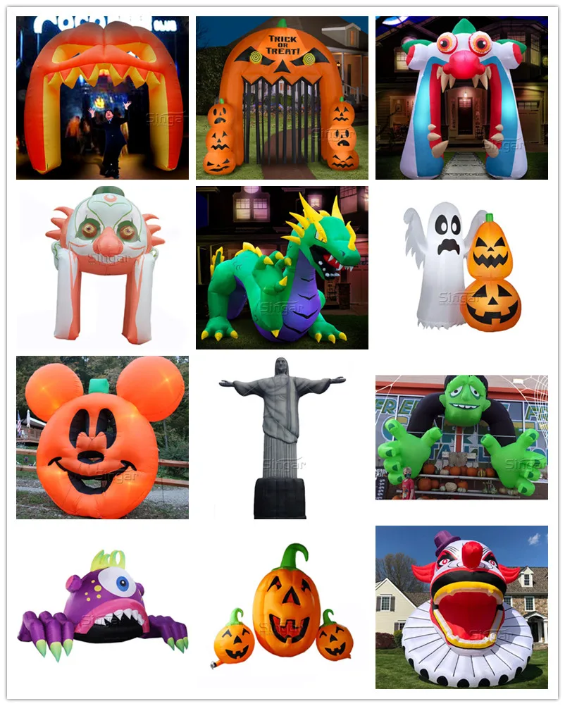 Giant Halloween Decorations Custom Inflatable Cat Cartoon For Outdoor ...