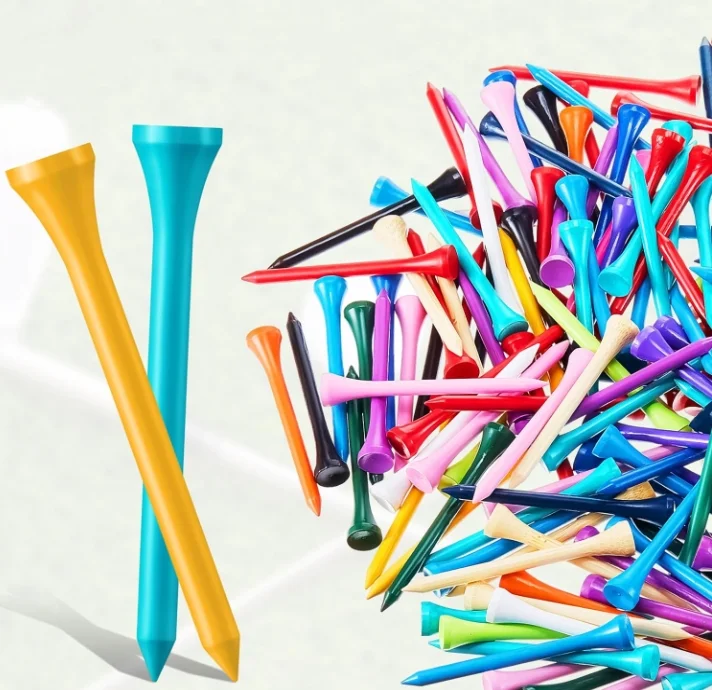 Free Mock up Custom Logo Colorful Wooden Bamboo Golf Tees with Packaged Bags Bulk Golf Tees ...