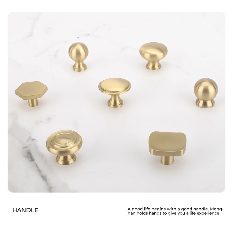 Closet Kitchen Cabinet Handles Copper Handle Simple Gold Single Hole ...